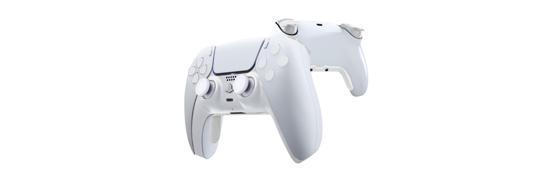 White Snow PRO PS5 Clutch Grip 2 Paddle Controller + Mouse Click L2 R2 ...